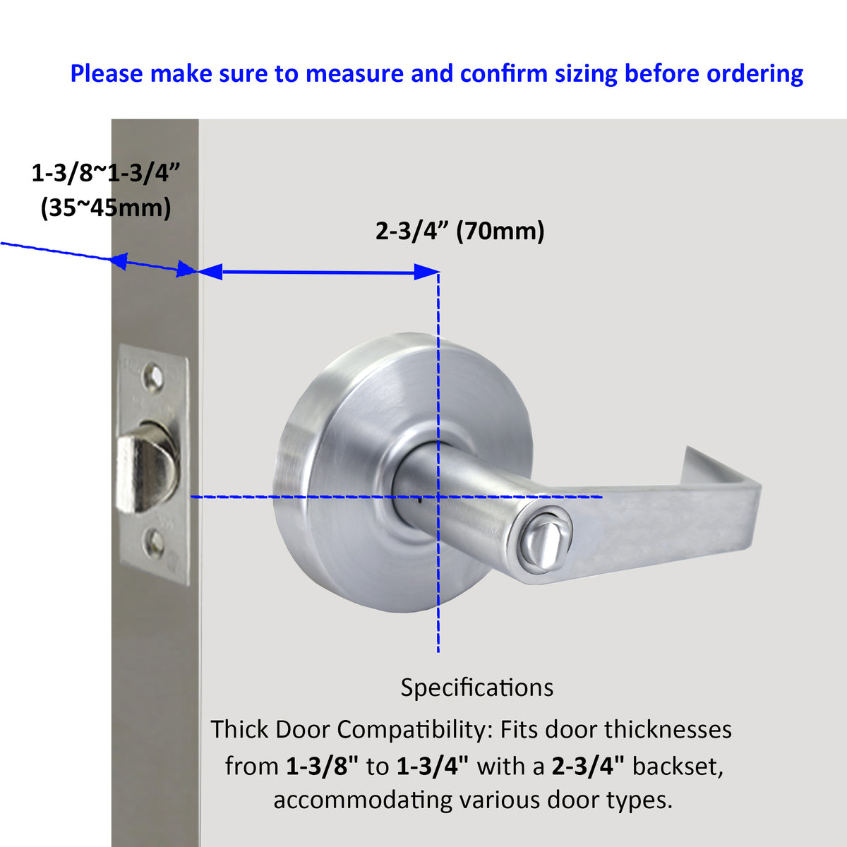 Commercial Door Lock - Grade 2 door lock Leverset - Entry Function ...